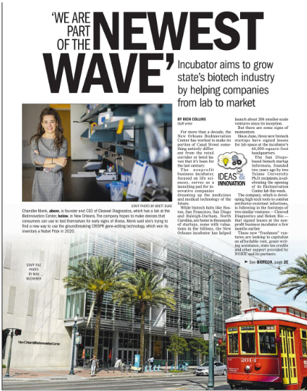 NOBIC + Its Newest Biotech Tenants Featured in Times-Picayune/Nola.com - New Orleans ...